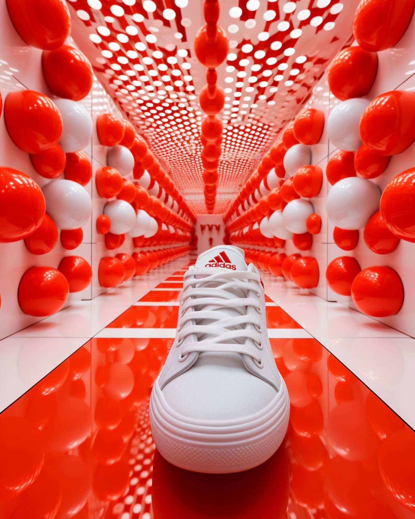 Así diseñaría Yayoi Kusama una tienda de adidas ¡a lunares! – PuroDiseño