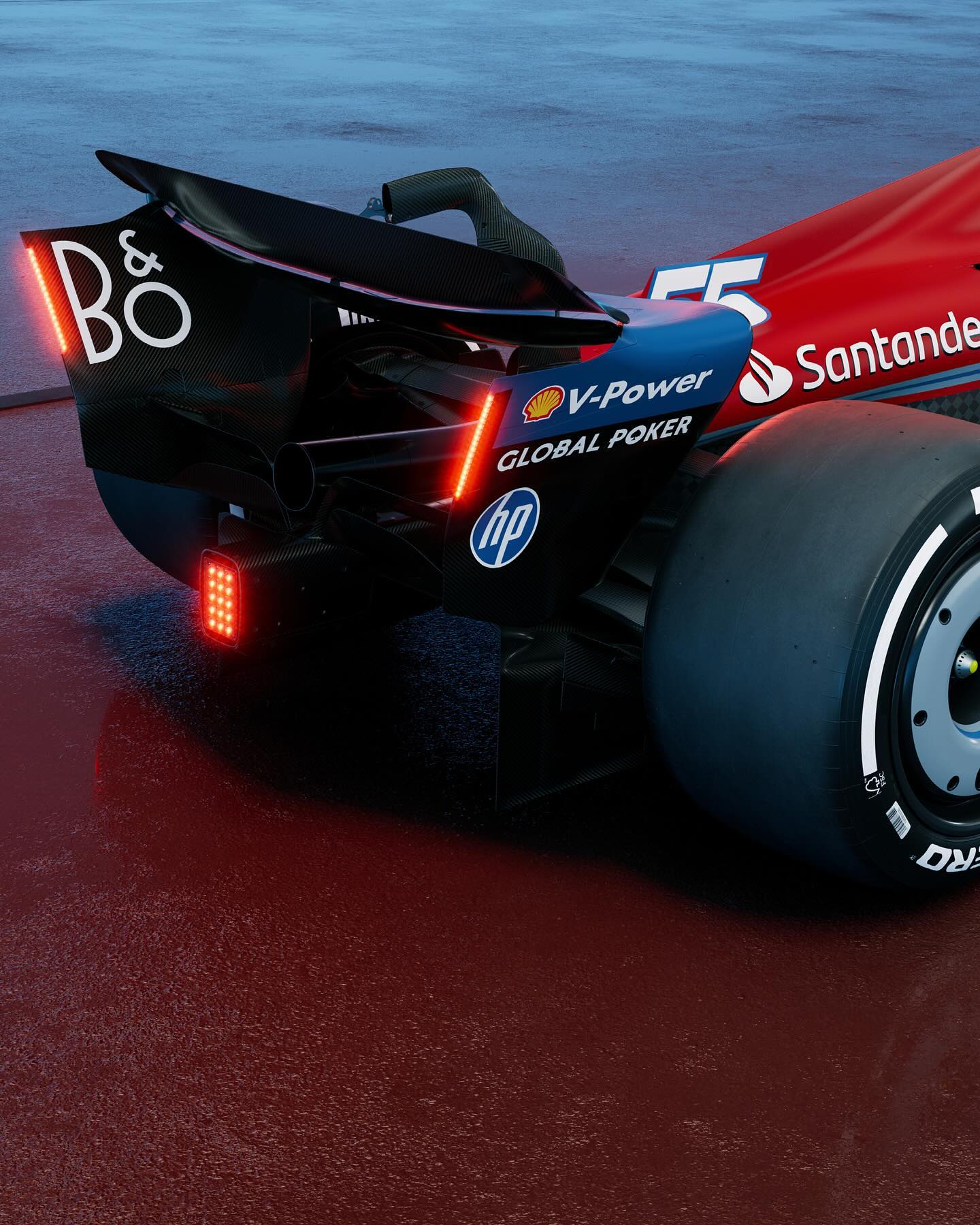 Ferrari cambia el diseño y combina rojo y azul en el Gran Premio de ...