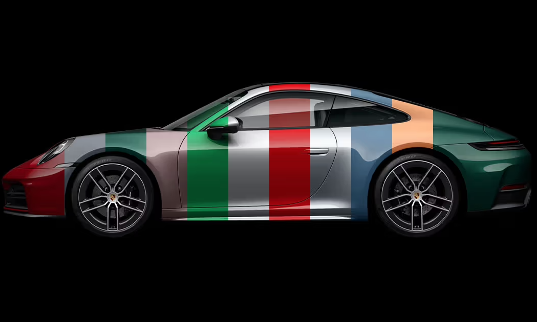 Largó la carrera de los autos de colores y Porsche está en la primera ...