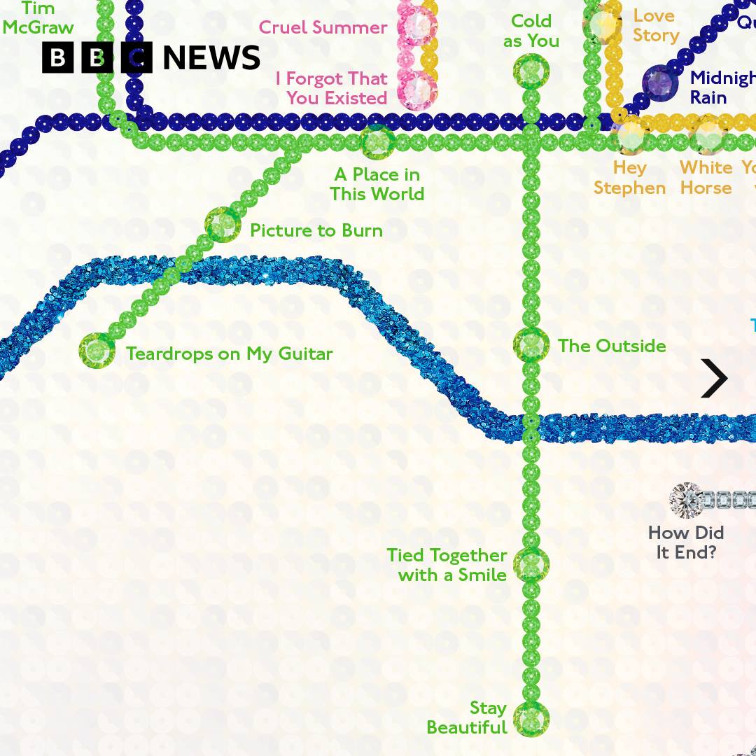 El fantástico mapa del metro “swiftie” de Londres en homenaje a los ...