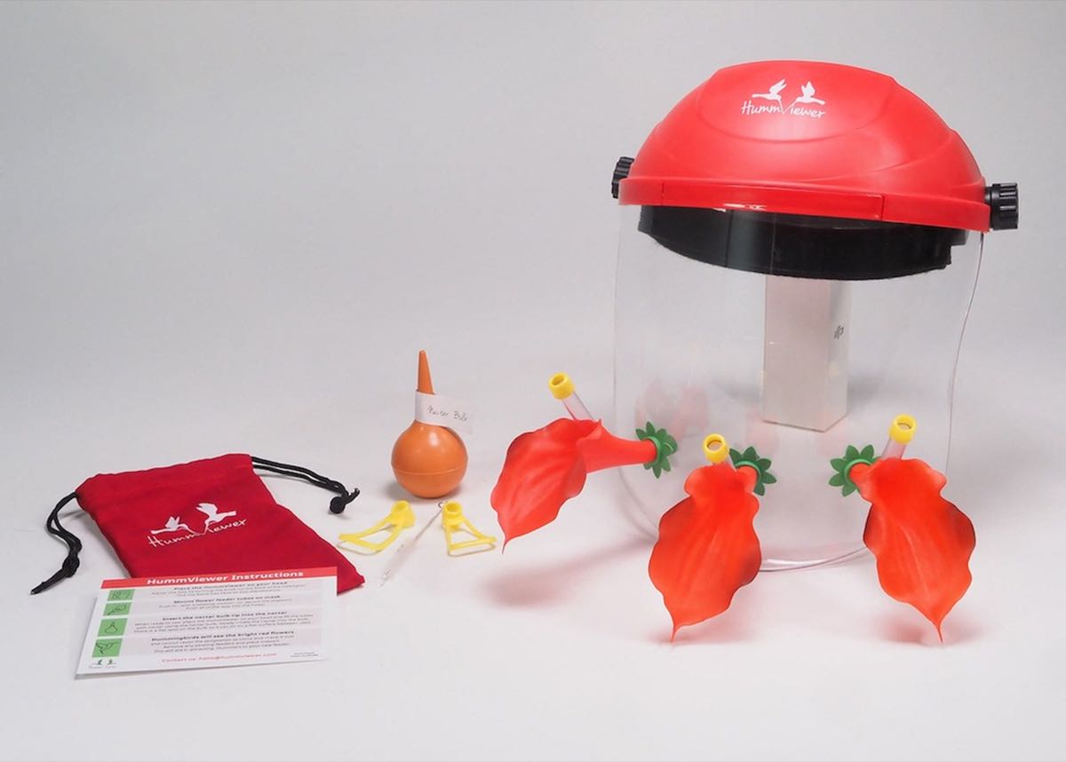 Así es HummViewer: una increíble máscara para alimentar y ver pájaros ...