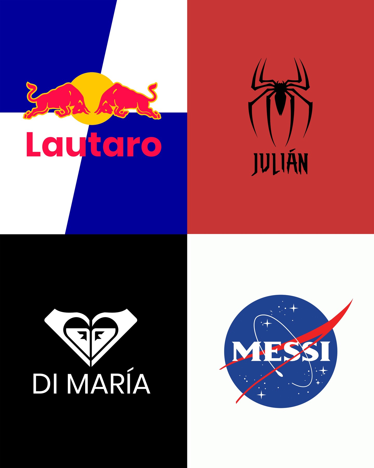 Un diseñador recreó el logo de marcas top con las figuras de la ...